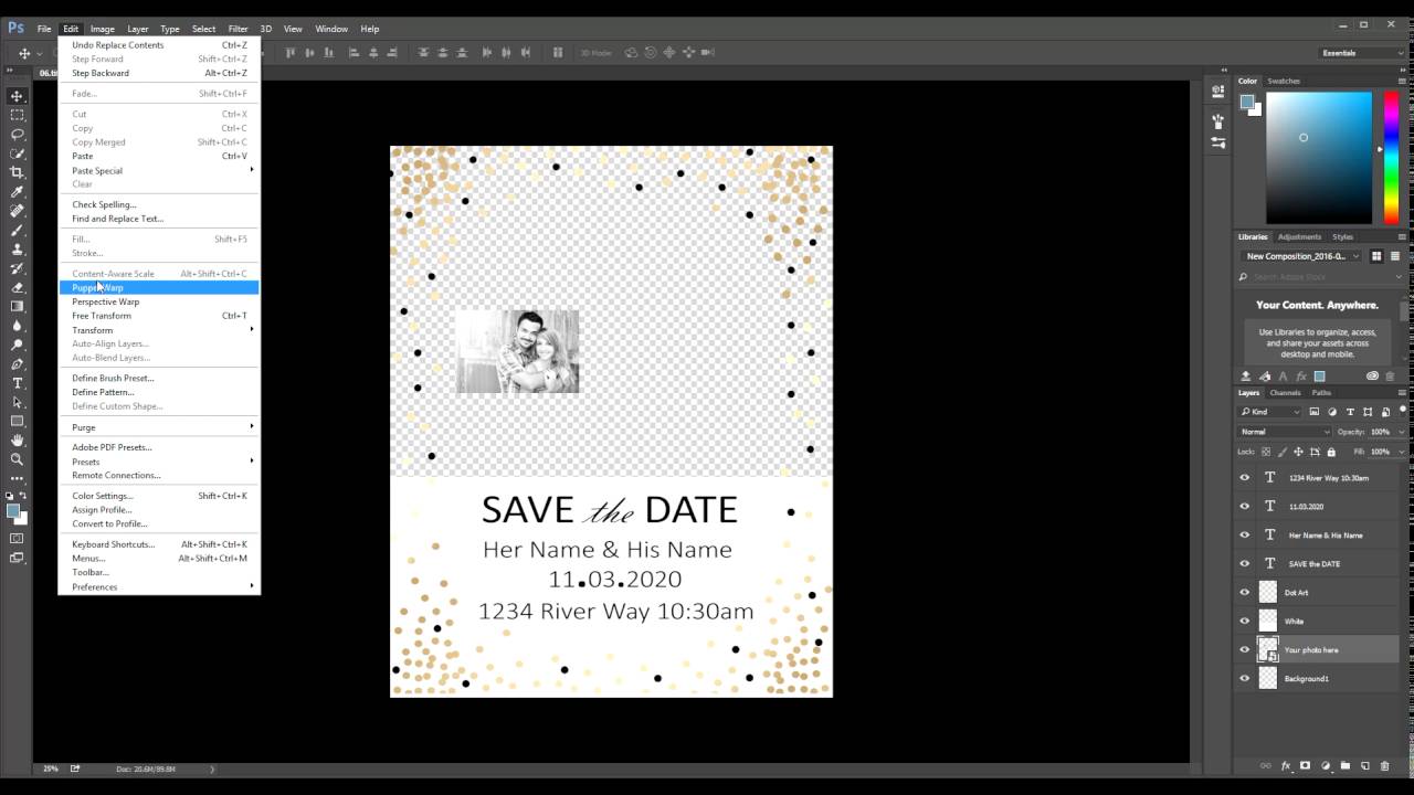 Add Your Photo to a Template - YouTube