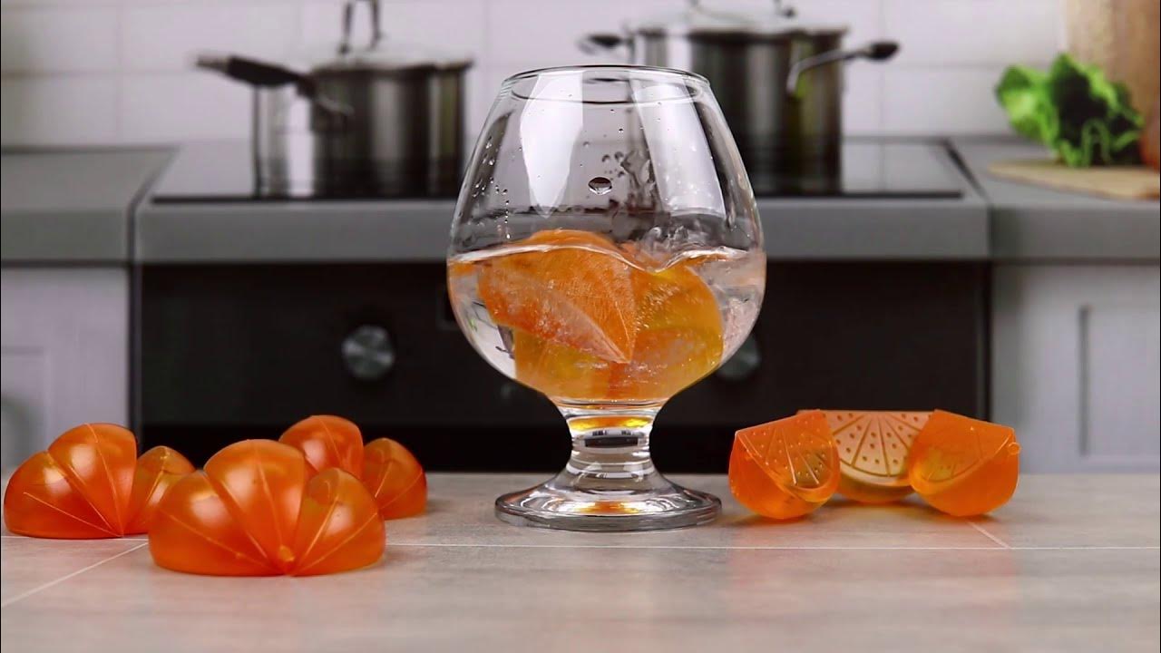 Многоразовый лед дольки апельсина для охлаждения напитков - YouTube