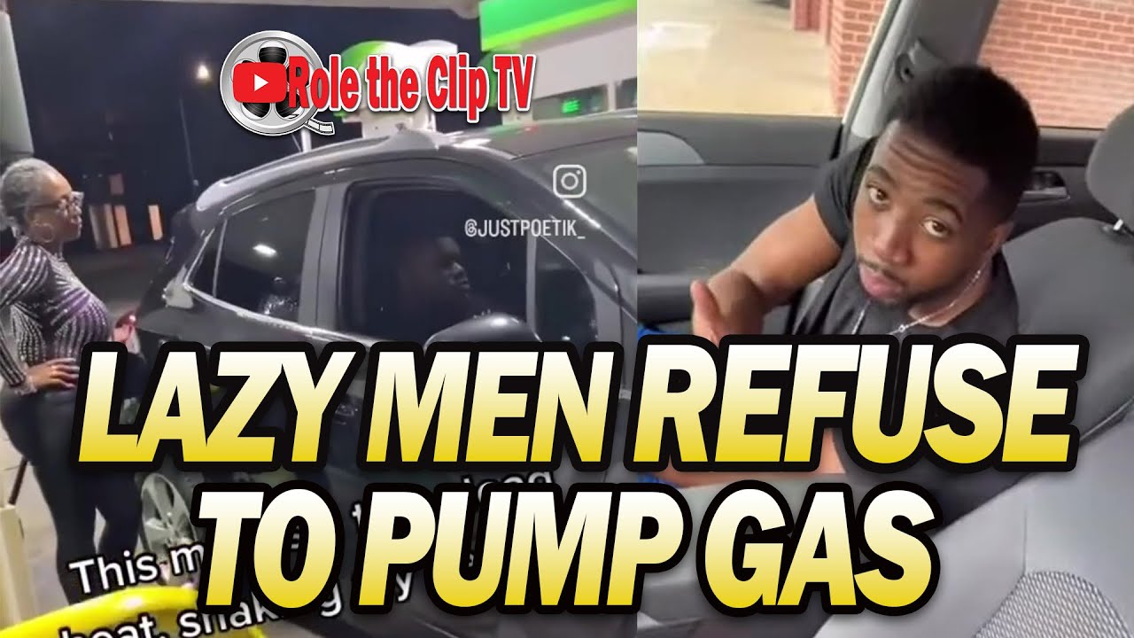 LAZY MEN REFUSE TO HELP GIRLFRIEND PUMP GAS!!! #atlanta //RIGHT or ...