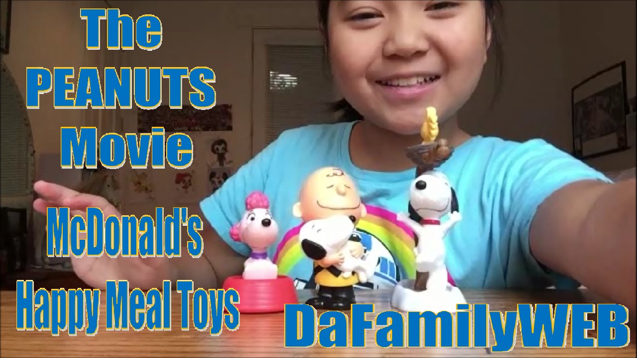 The Peanuts Movie McDonald's Happy Meal Toys Part 4 - Spinning Snoopy ...