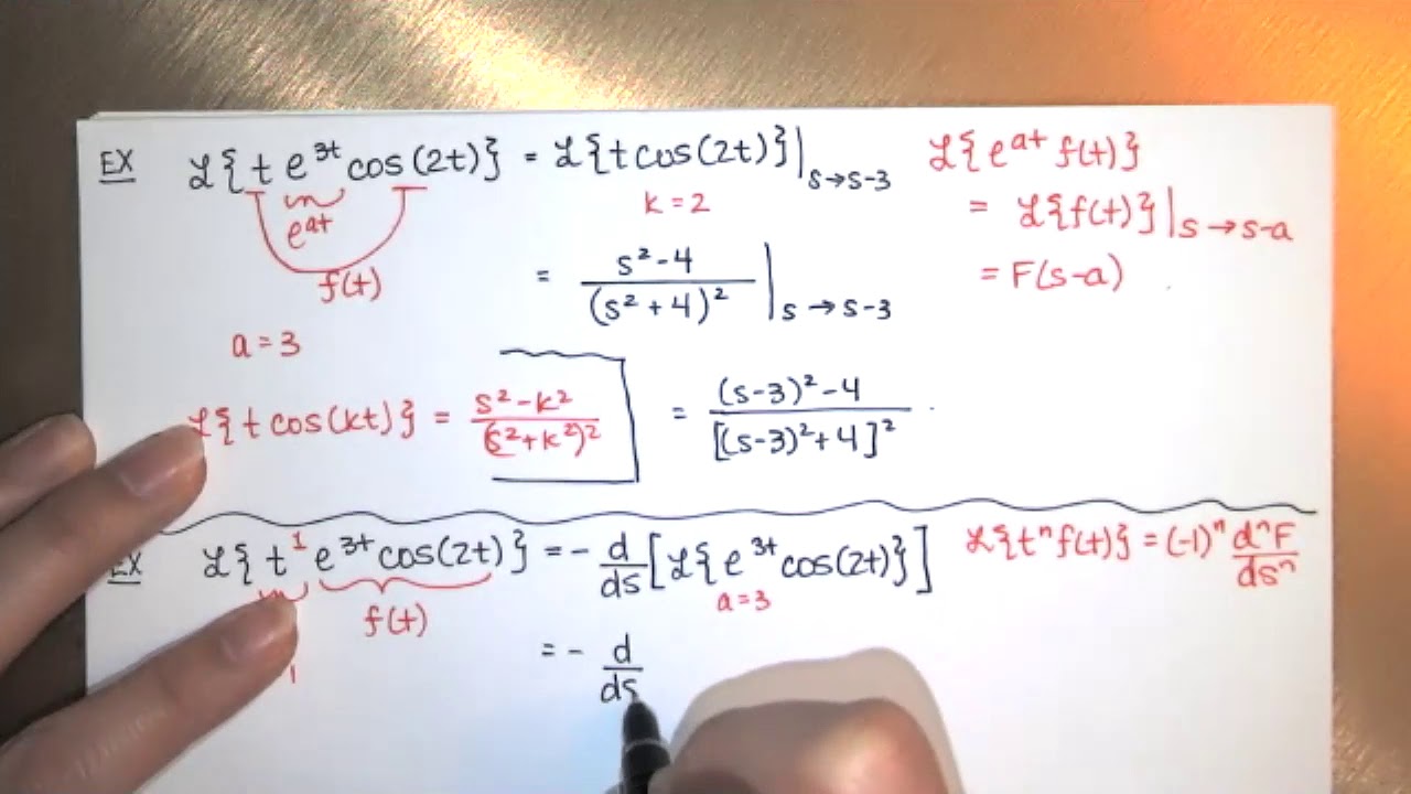 61. Derivatives of a Laplace Transform, Derivation, Application to ...