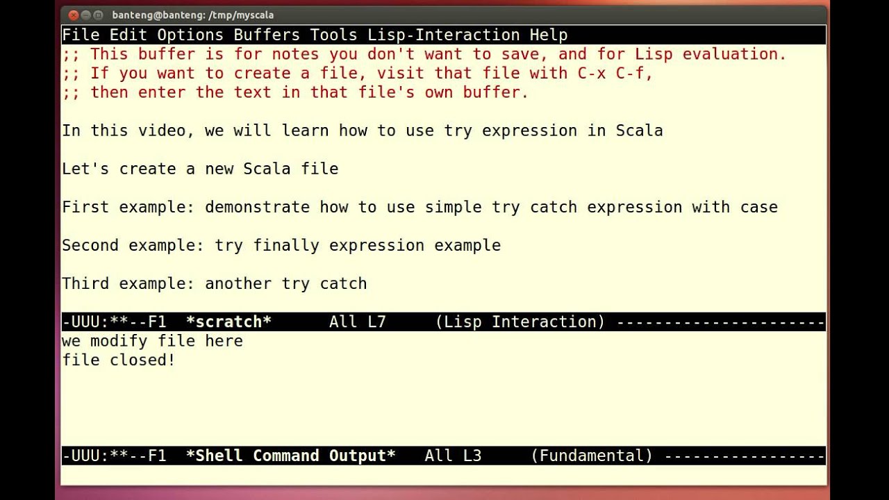 Scala Tutorial: Try Catch Finally Expression - YouTube