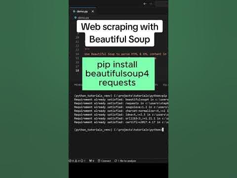Use the Beautiful Soup library to pass HTML and XML contents to extract ...