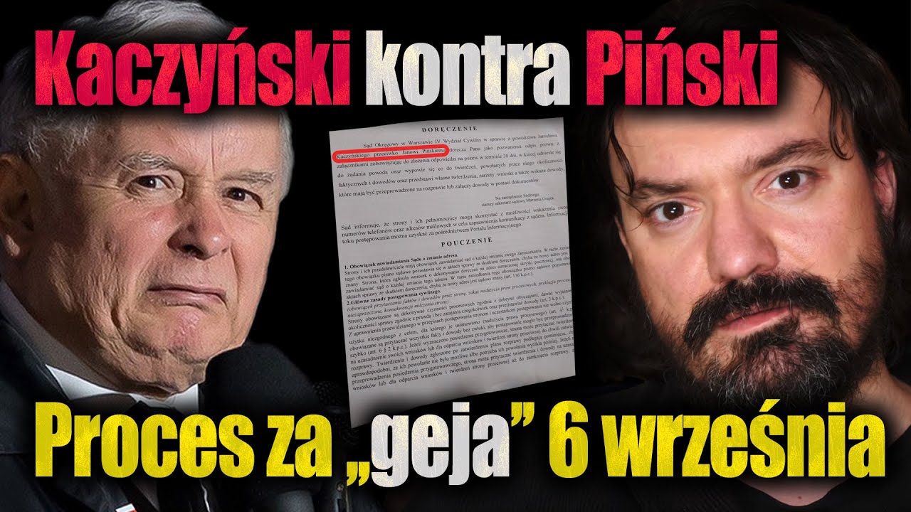 Kaczyński kontra Piński. Proces za "geja" rusza 6 września. Jan Piński ...