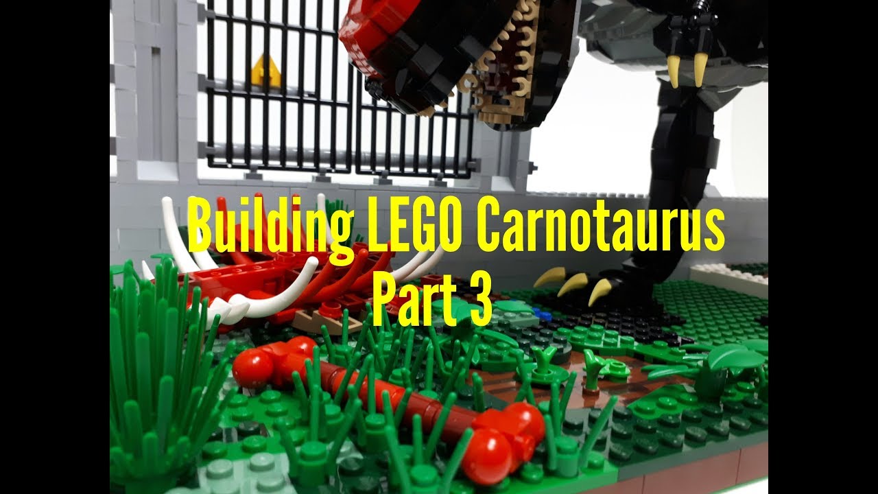 LEGO Carnotaurus build Part 3 - YouTube