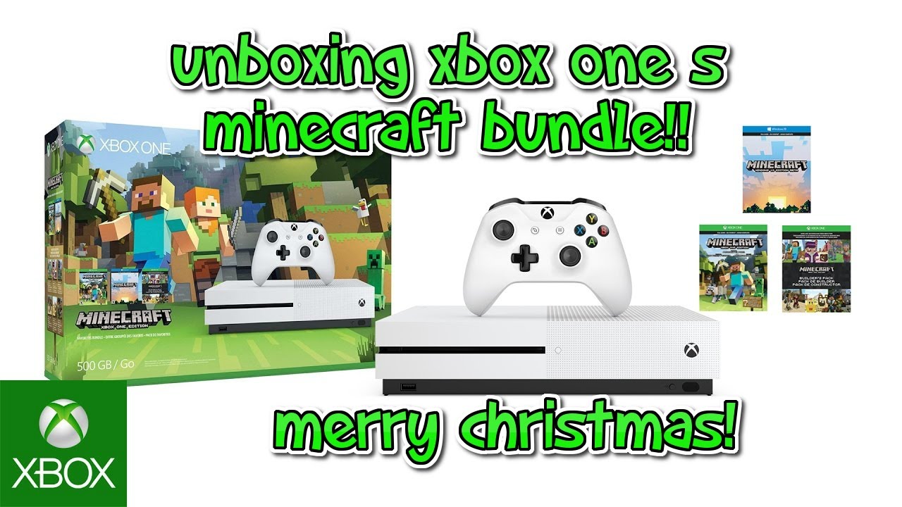 UNBOXING XBOX ONE S MINECRAFT BUNDLE!!! - YouTube