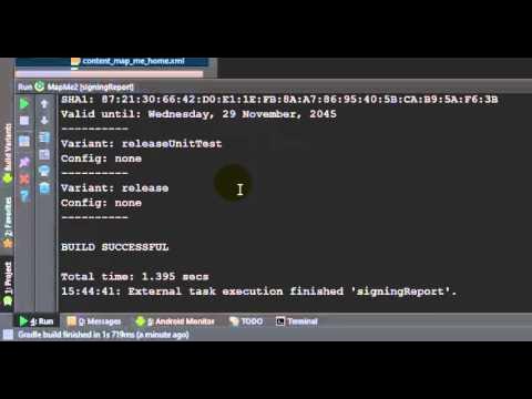 How to obtain SHA-1 (Signing Certificate Fingerprint) key for Android App? - YouTube