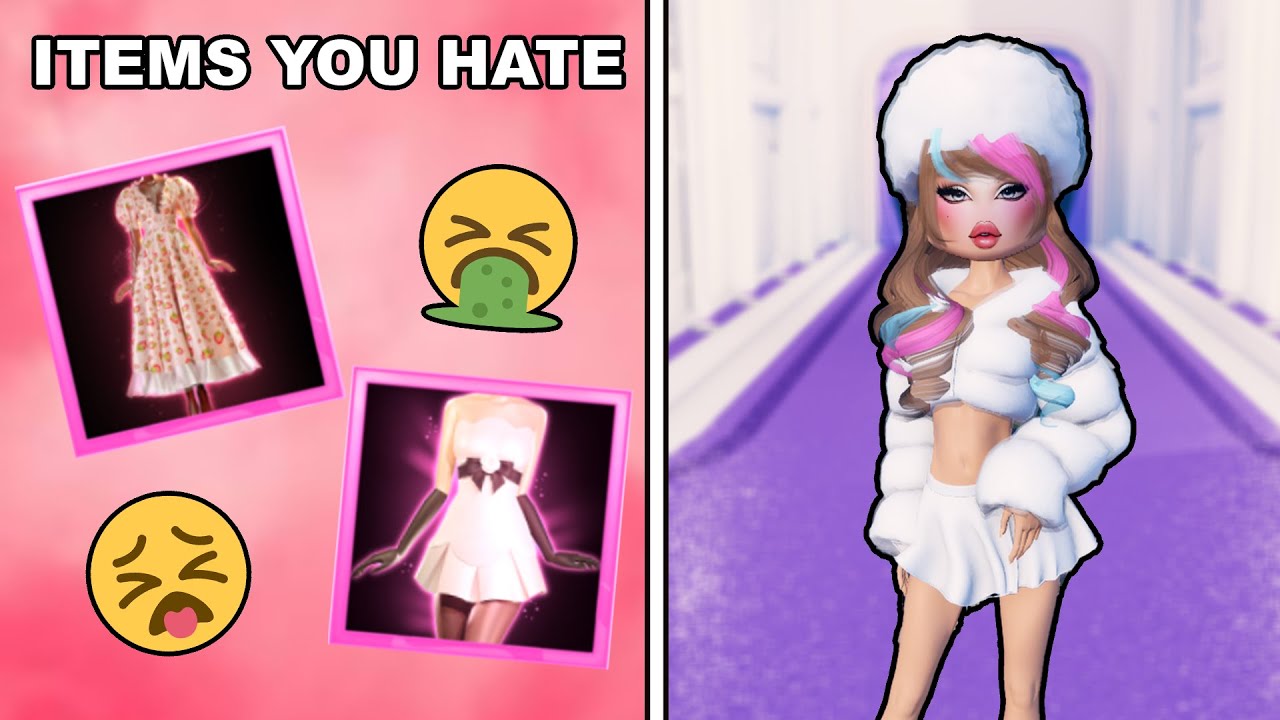 Wearing Items You HATE in Dress to Impress! - YouTube