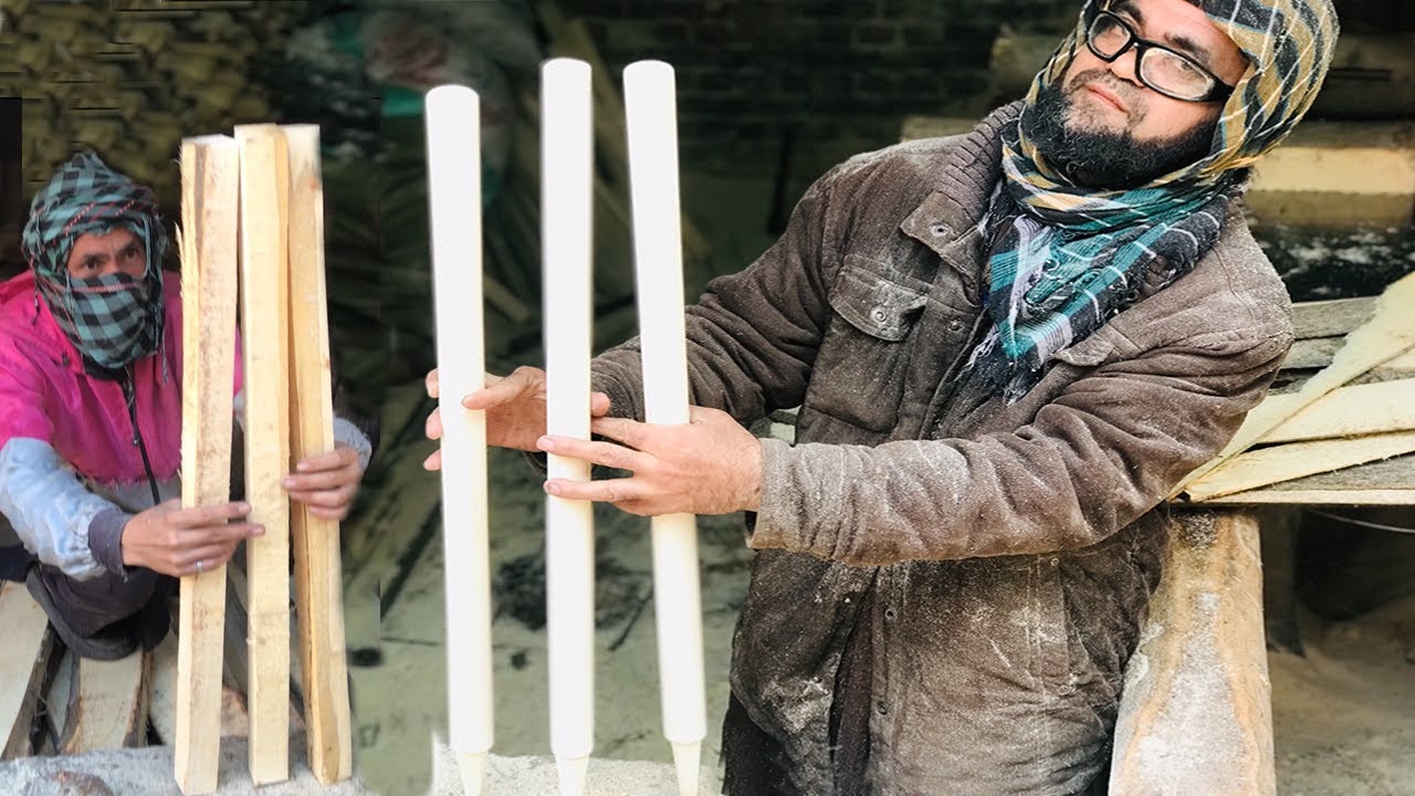 How To Make Wooden Cricket Wickets || Amazing Process Of Wooden Wickets ...