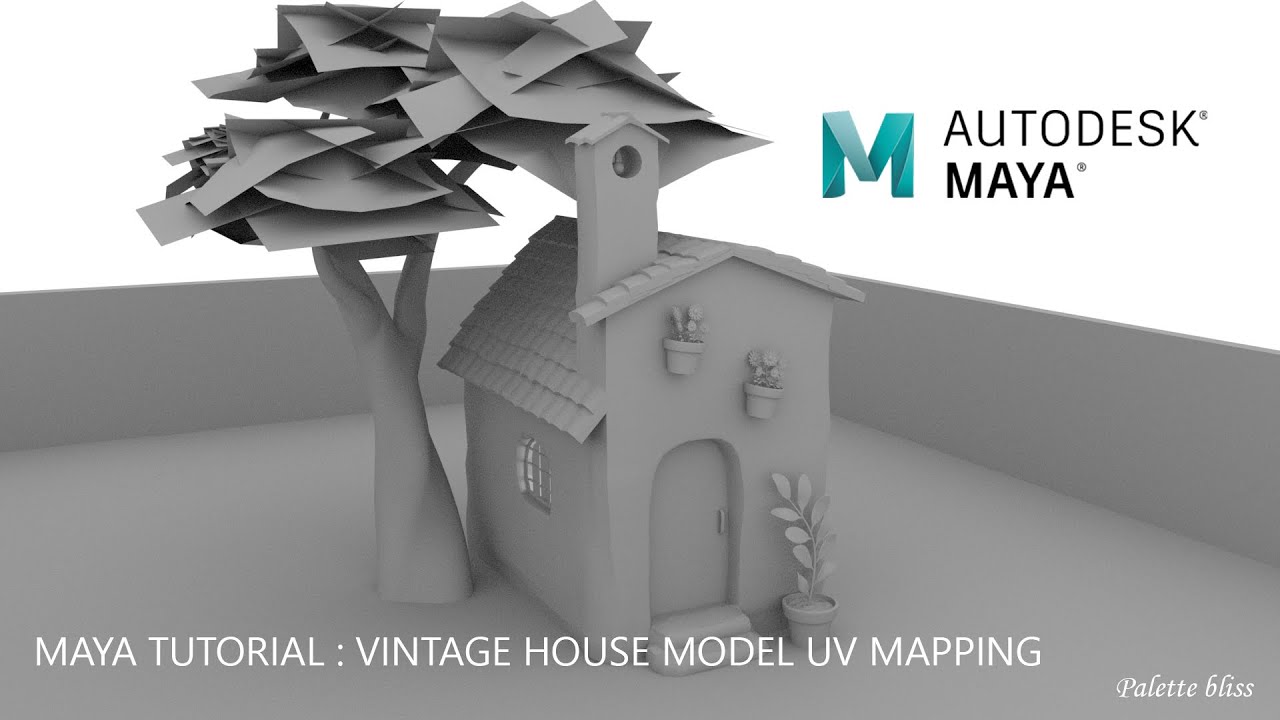 Vintage House 3D Model UV Mapping Tutorial | Maya - YouTube