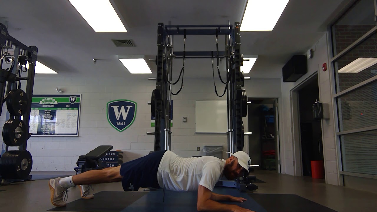 front plank with foot tap - YouTube
