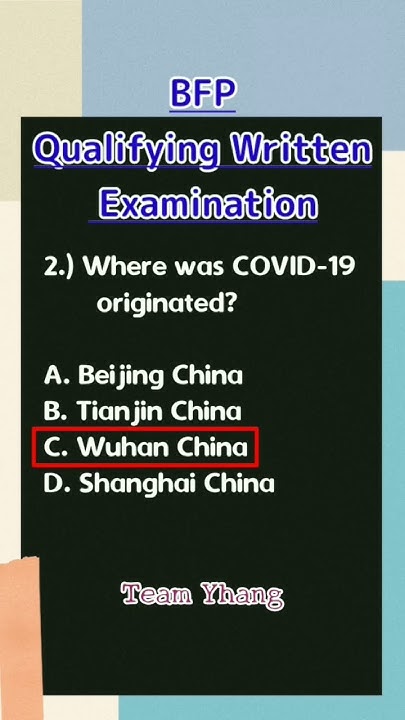 BFP QUALIFYING WRITTEN EXAMINATION - YouTube