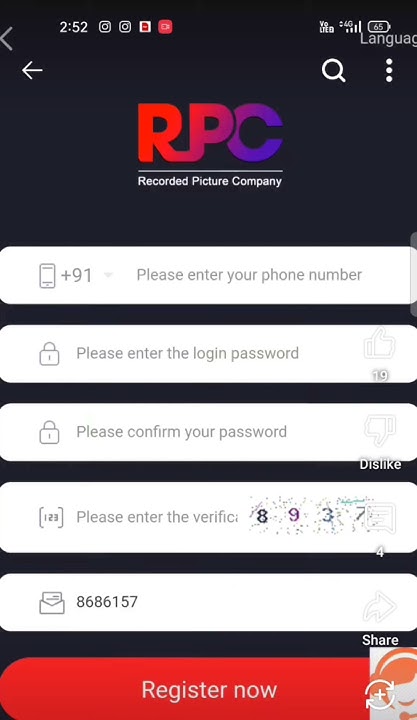 RPC company app mai registration- link download app- https://rpc55.com/#/register/4379635 - YouTube