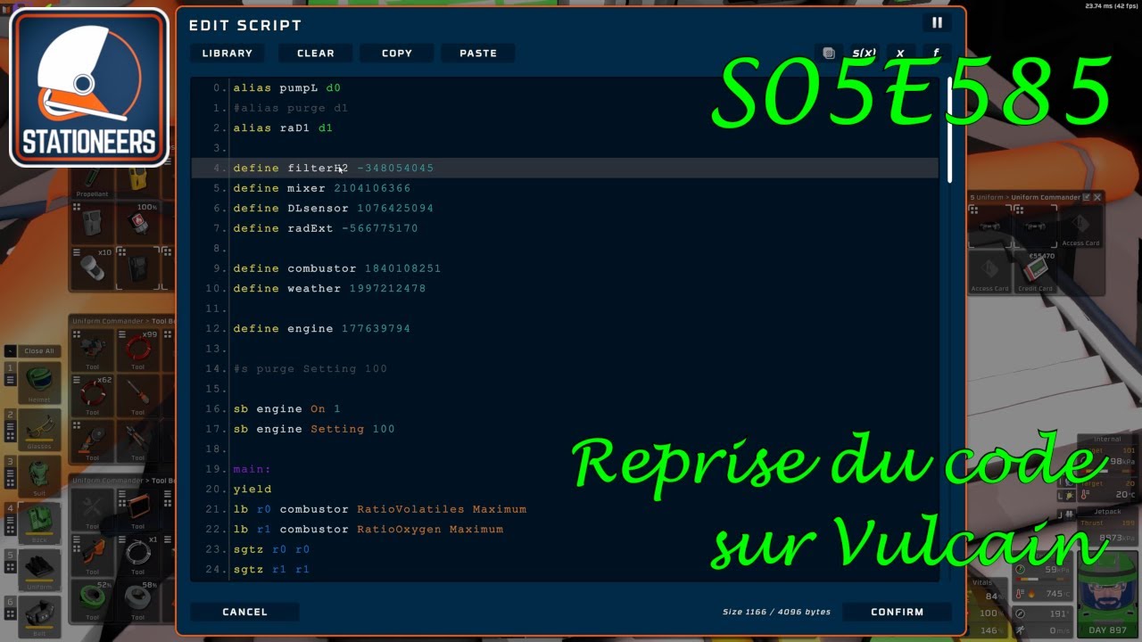 Reprise du code | Stationeers [FR] S05E585 #stationeers #gameplayfr # ...
