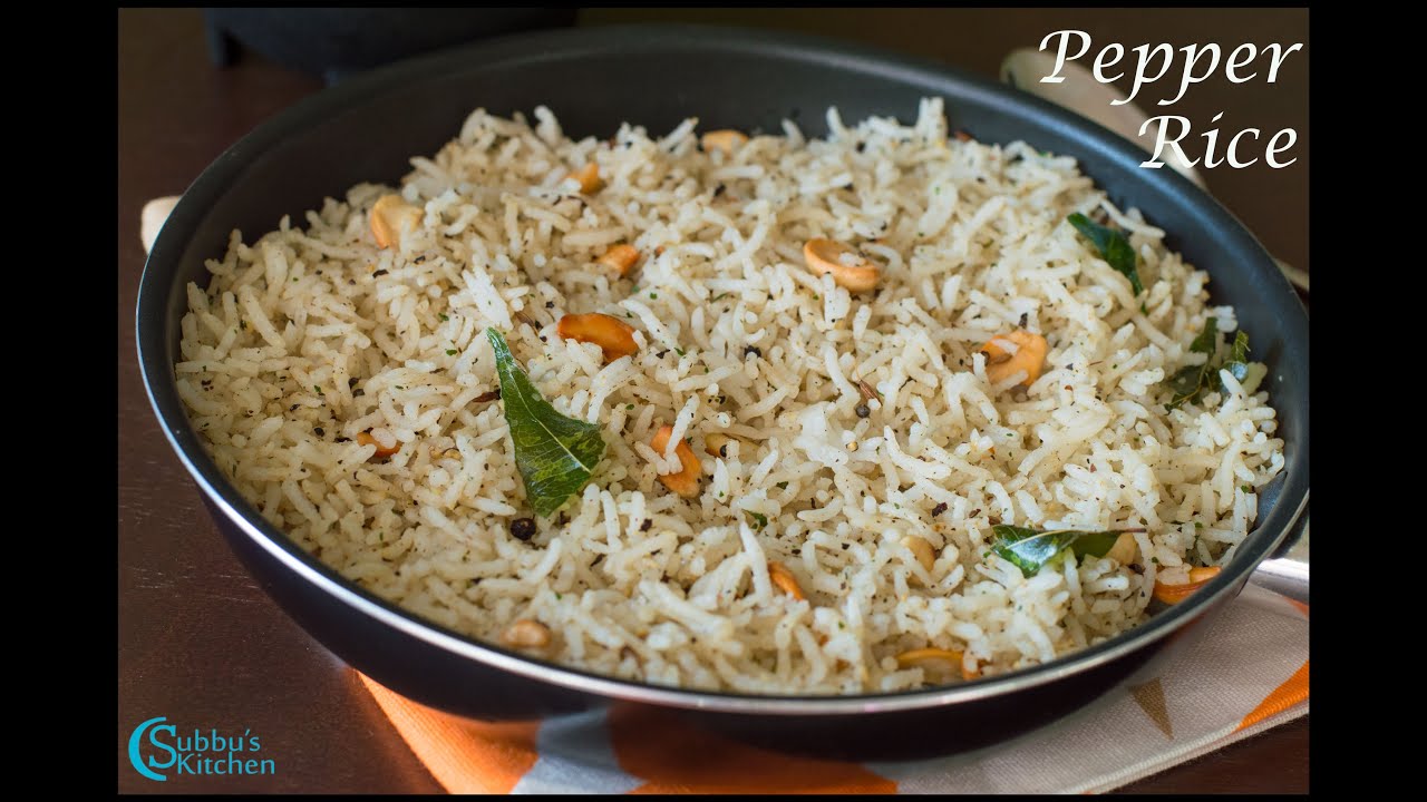 Pepper Rice Recipe - YouTube