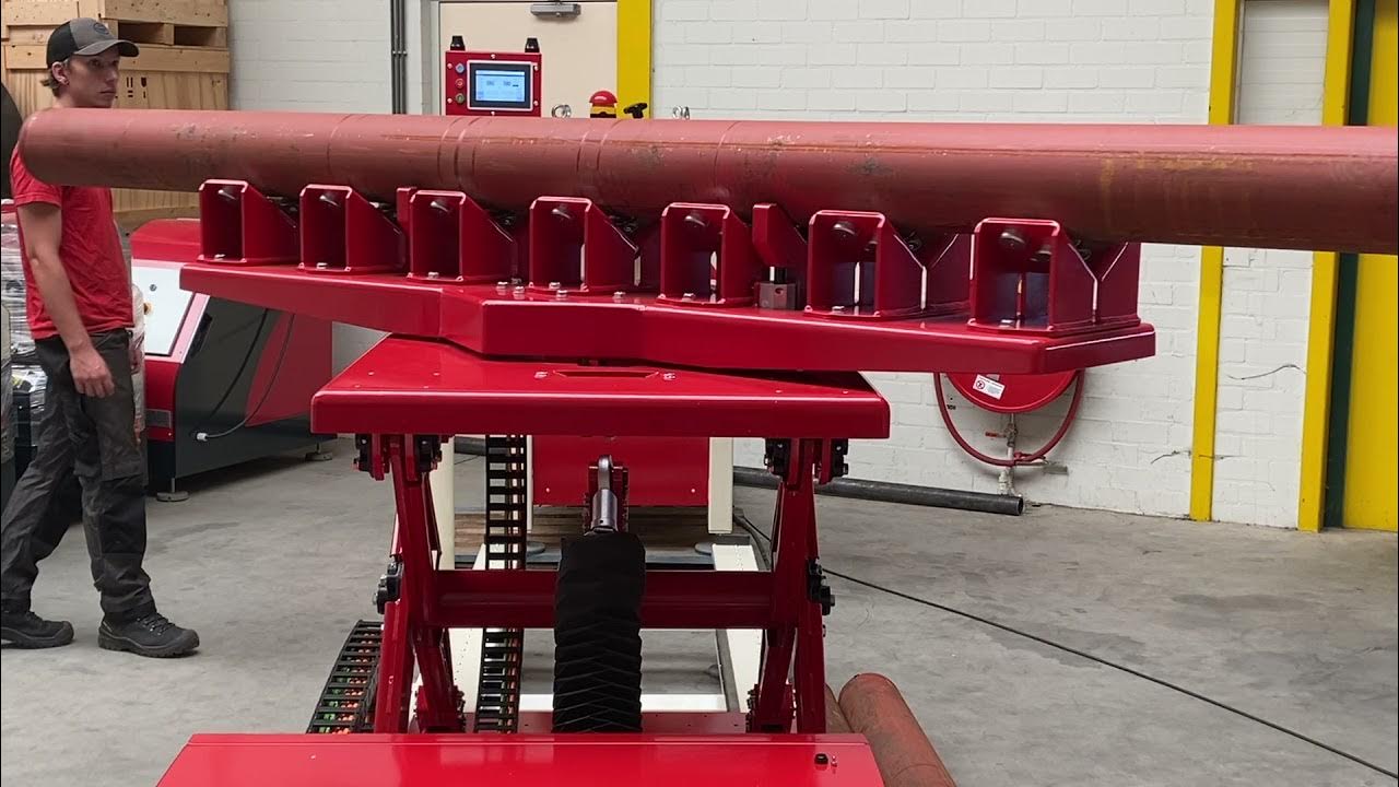Lift & Turn Pipe Handling System - Machining both pipe ends in seconds ...