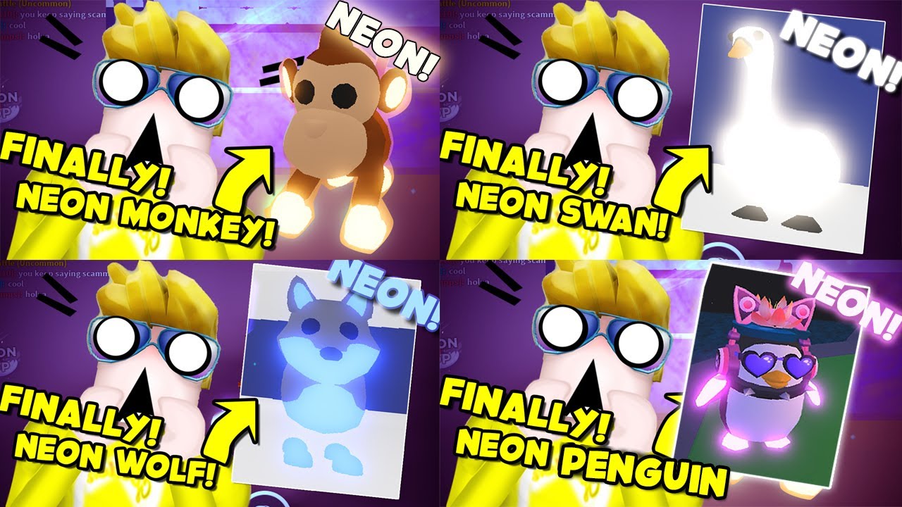 MY ADOPT ME NEON PETS / MEGANEON PETS CREATION COMPILATION VIDEO ...