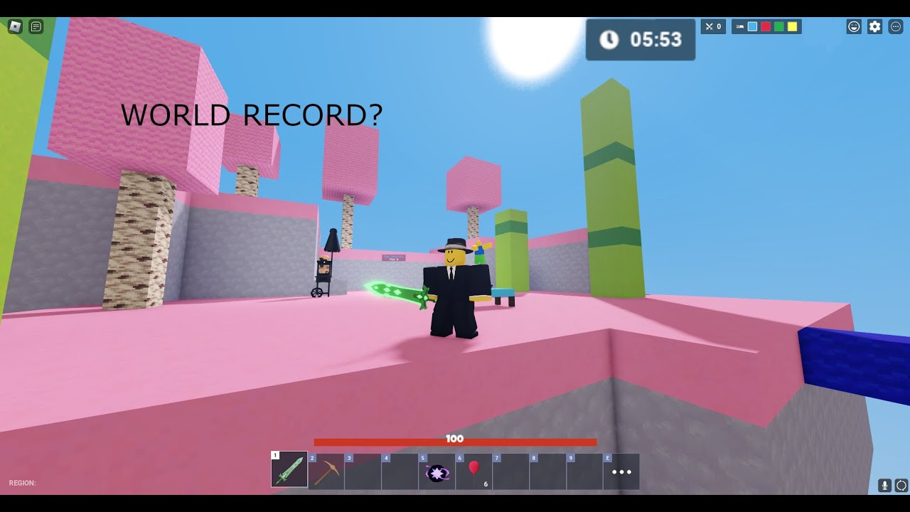 Emerald Sword World Record Roblox Bedwars Youtube