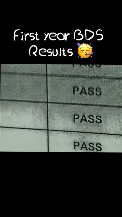 BDS first year results out / Pass or fail #bds #mbbs #results #minivlog - YouTube