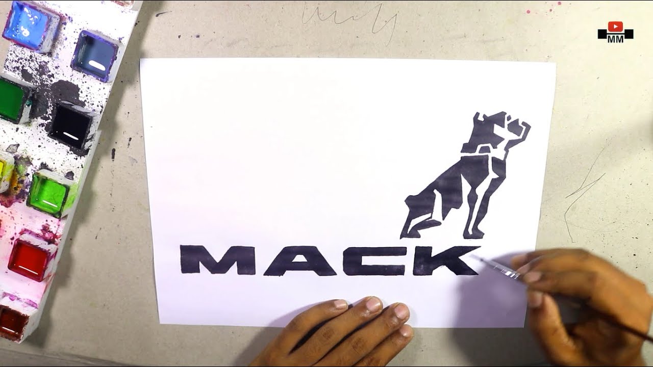 How to draw the Mack logo - YouTube