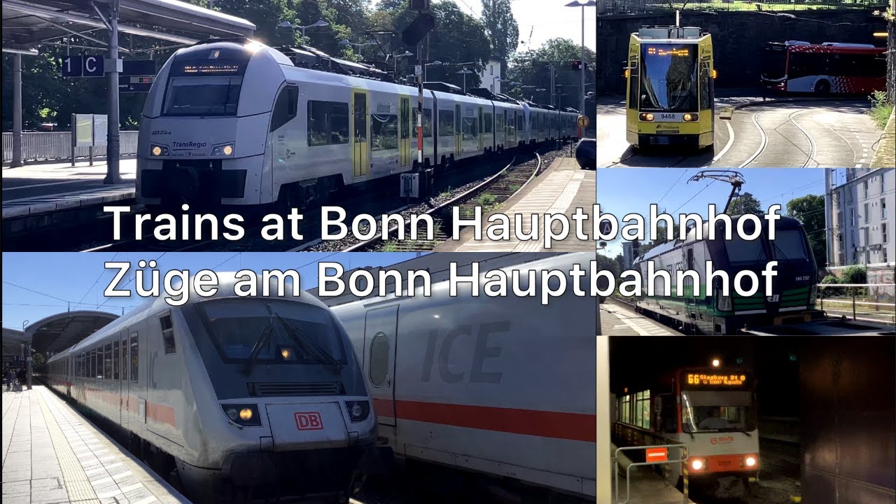 Trains at Bonn Hauptbahnhof (Bonn main station) 10/8/23 - YouTube