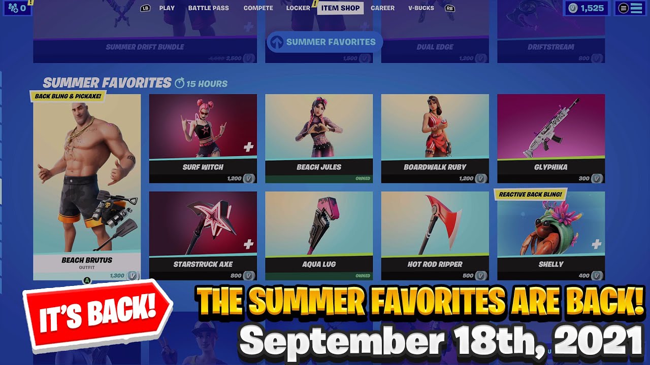 The Summer Favorites Are Back! | Fortnite - Item Shop [September 18th ...