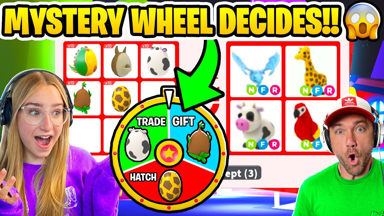 MYSTERY WHEEL Decides Super Rare Egg Trades! Adopt Me Roblox - YouTube