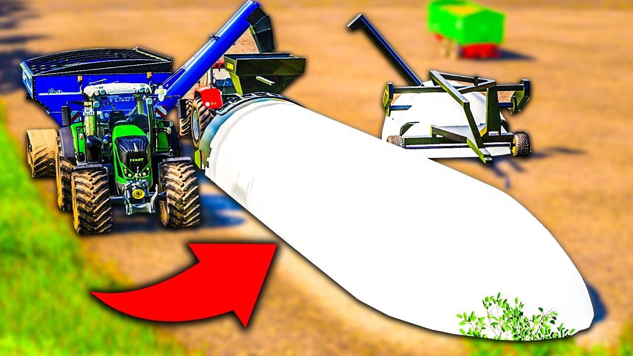 How TO USE Akron Grain Bagger (Portable Silo) on Farming Simulator 19 ...