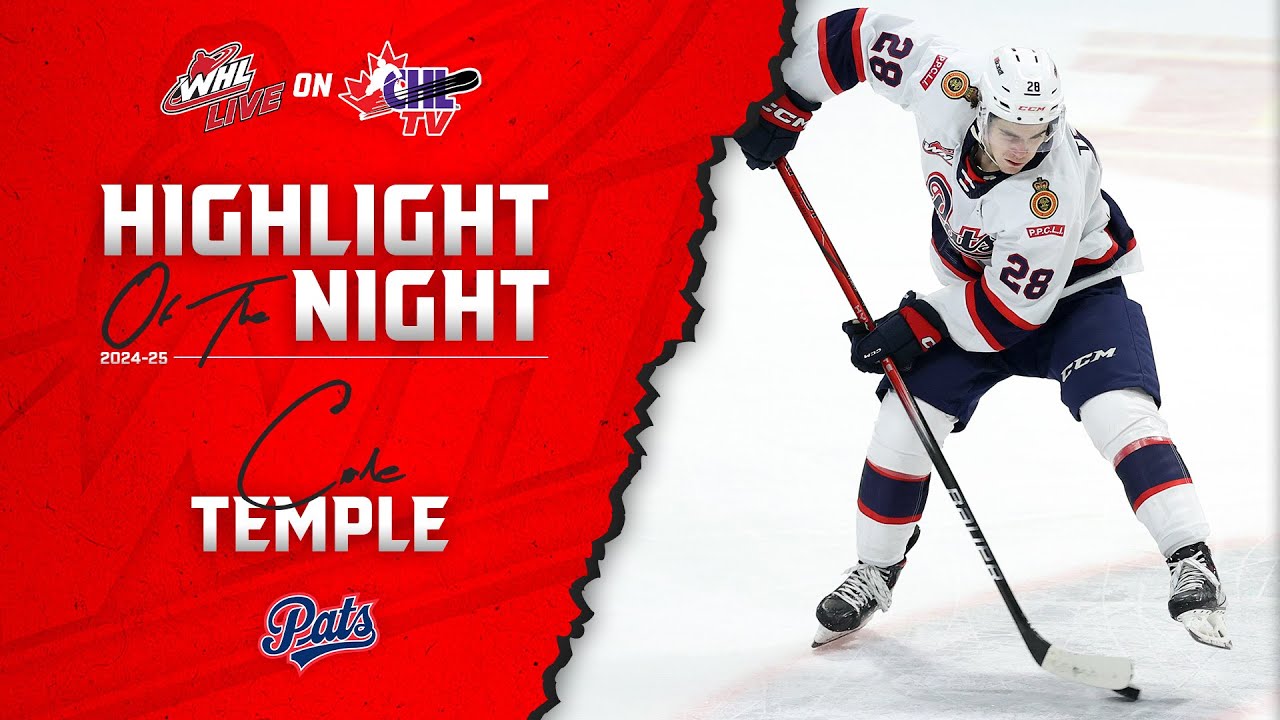 WHL Highlight of the Night - NHL Draft Eligible Cole Temple’s silky ...