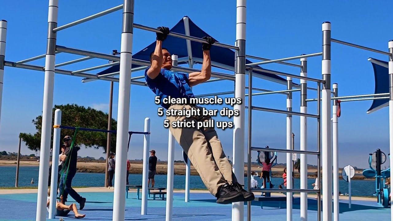 5 clean muscle ups to 5 bar dips to 5 strict pull ups! - YouTube