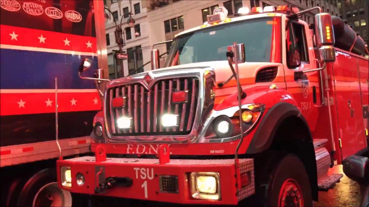 RARE CATCH OF THE FDNY TSU-1 & FDNY EMS HAZ-TAC UNIT RESPONDING TO A ...
