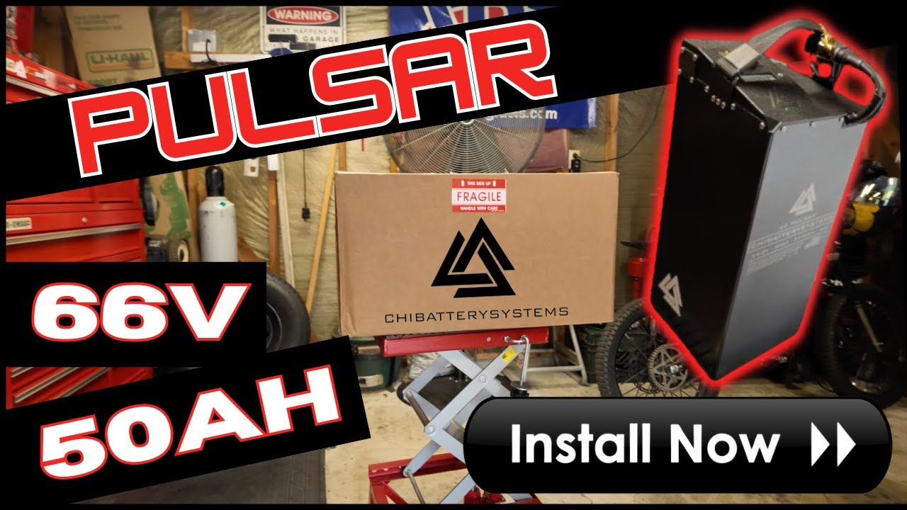 Chi Battery 66V Pulsar Install Sur-Ron Light Bee 66v 50ah - YouTube