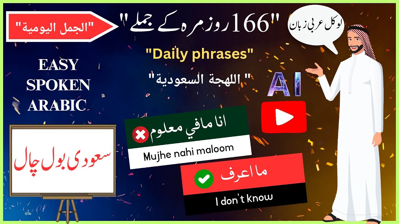 "166 Daily Phrases in Arabic, English & Urdu | Learn Basic Conversations Easily | Safar-e-Arabic ...