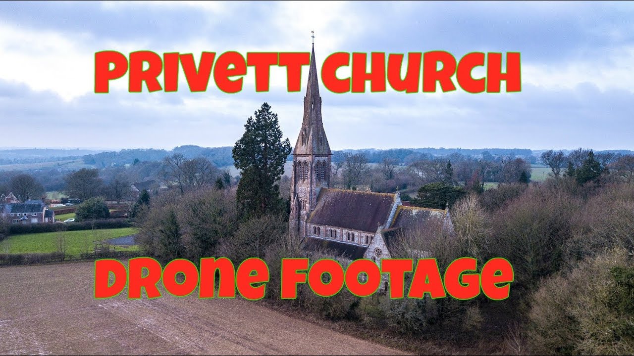 Drone Footage - Holy Trinity Church, Privett, UK - YouTube