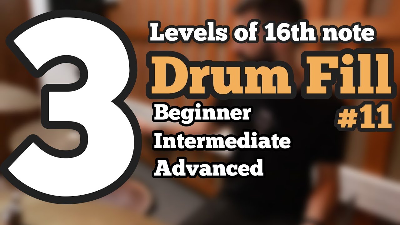 16th note drum fill #11 (beginner, intermediate, advanced)| Drum Lesson ...