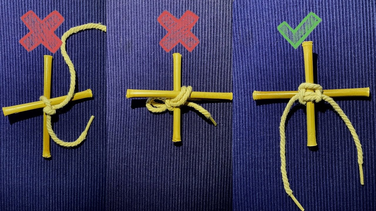 New way to tie two sticks together - YouTube