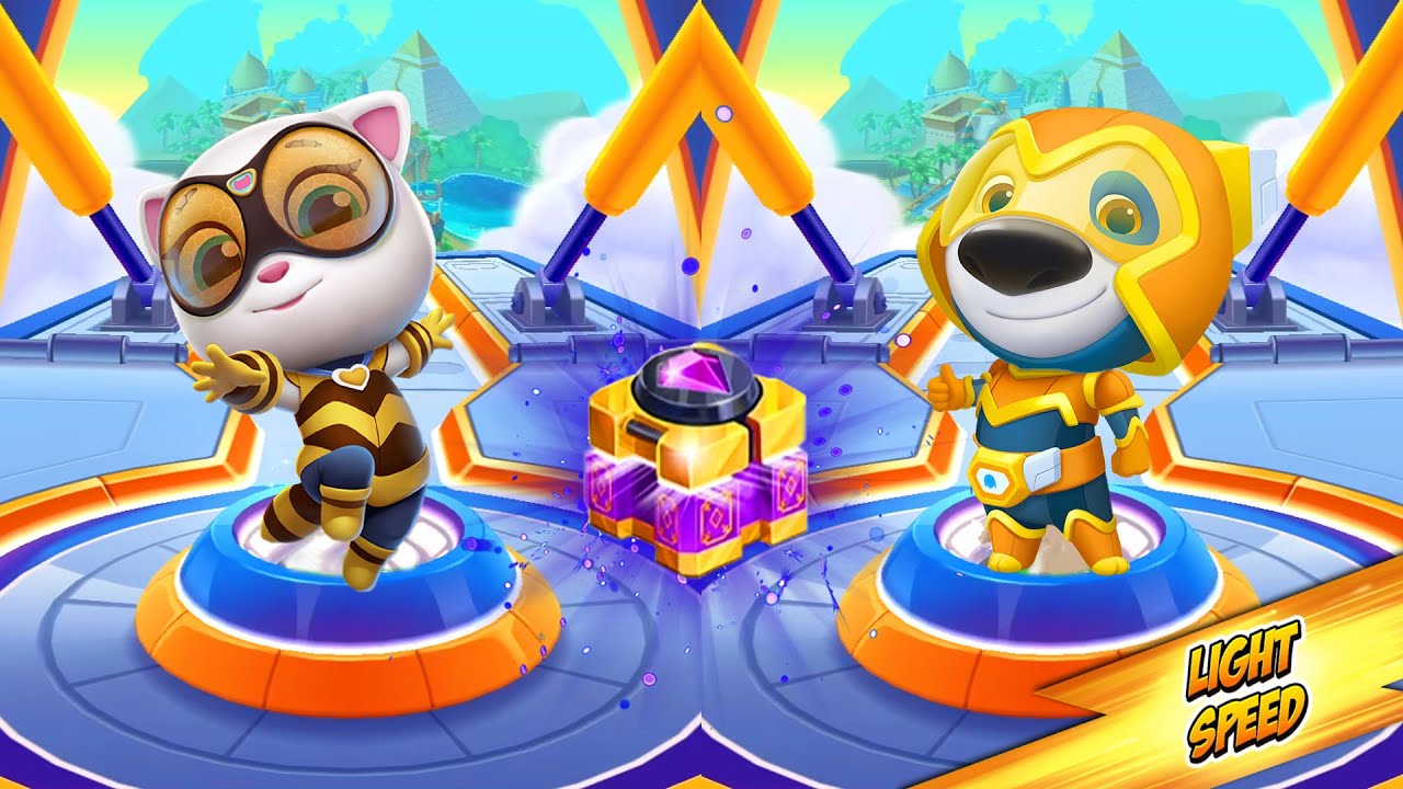 Talking Tom Hero Dash ~ Bee Angela & Sunbeam Hank Battle Raccoons in ...