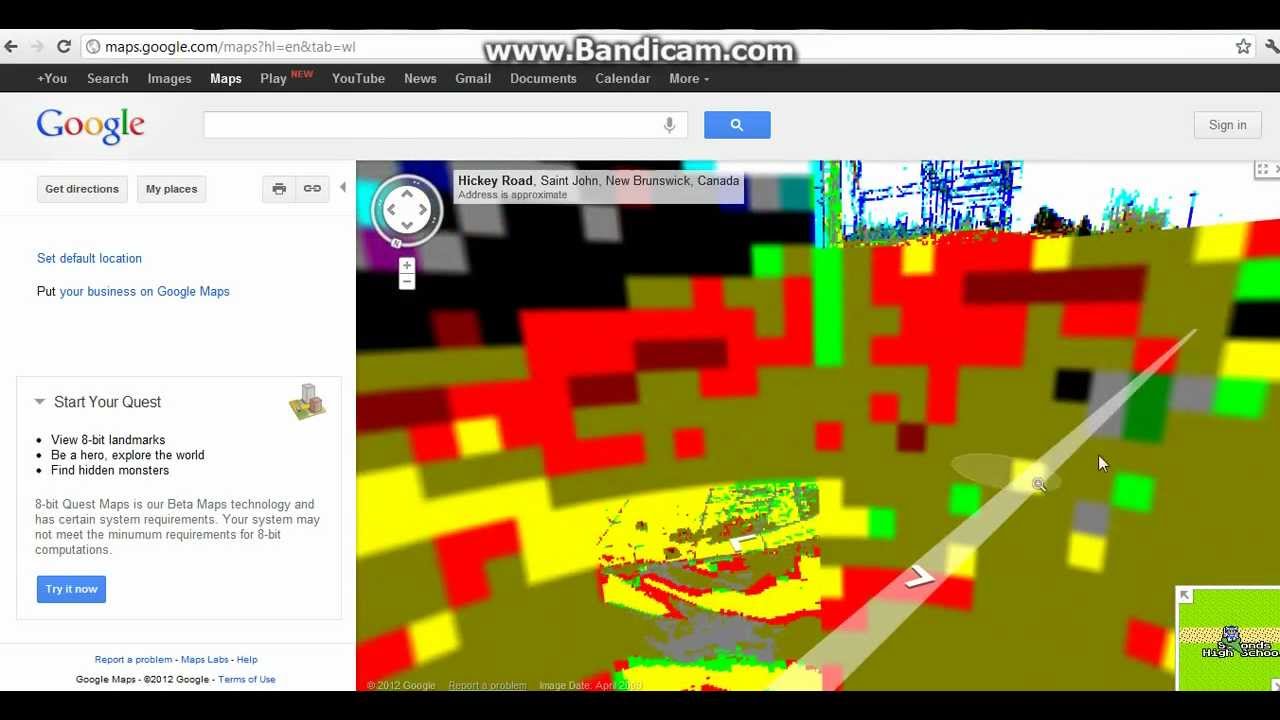8-bit Google Maps - YouTube