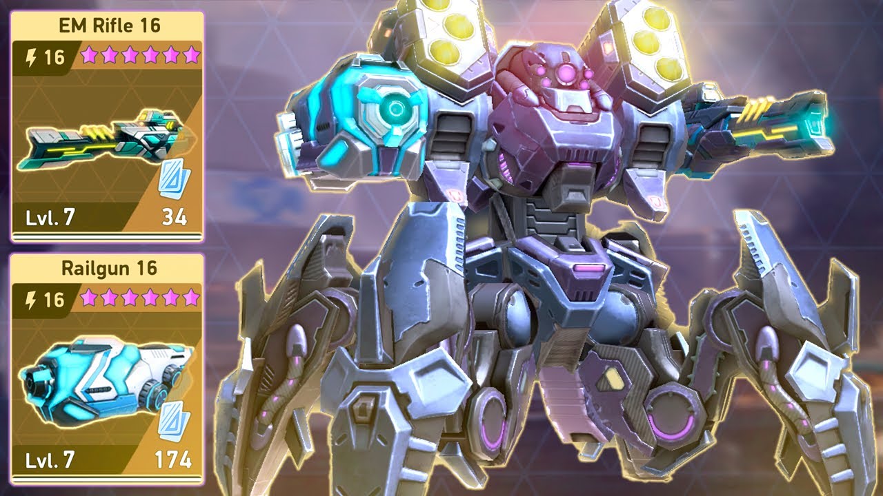 DEADLIEST Sniper Combo?! Scorpius EM Rifle & Railgun | Mech Arena - YouTube