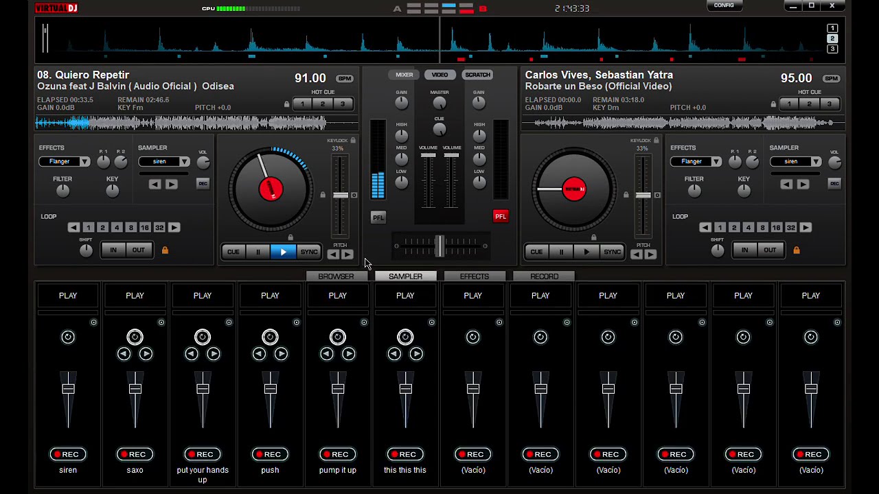 VirtualDJ una mescla renzo dj - YouTube