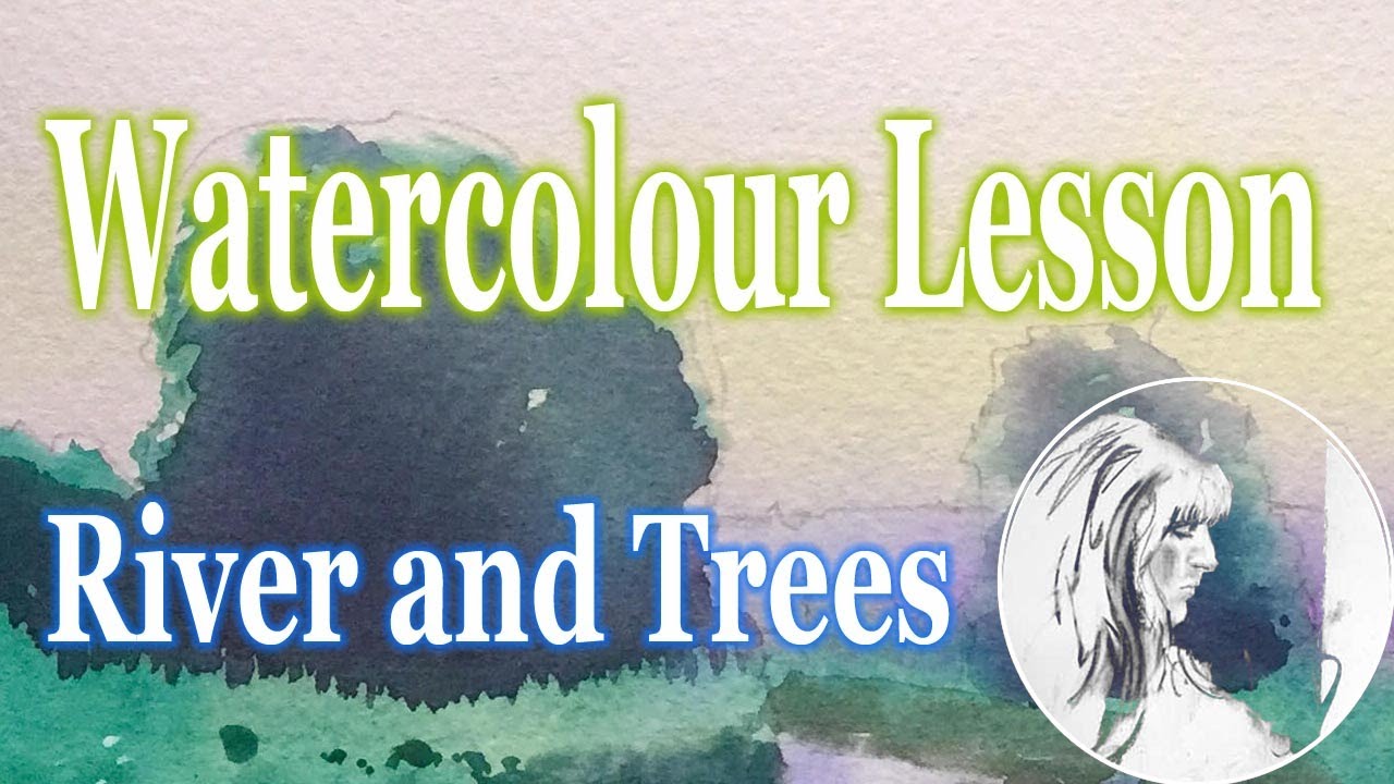 Watercolour painting of River and Trees - Lesson - YouTube