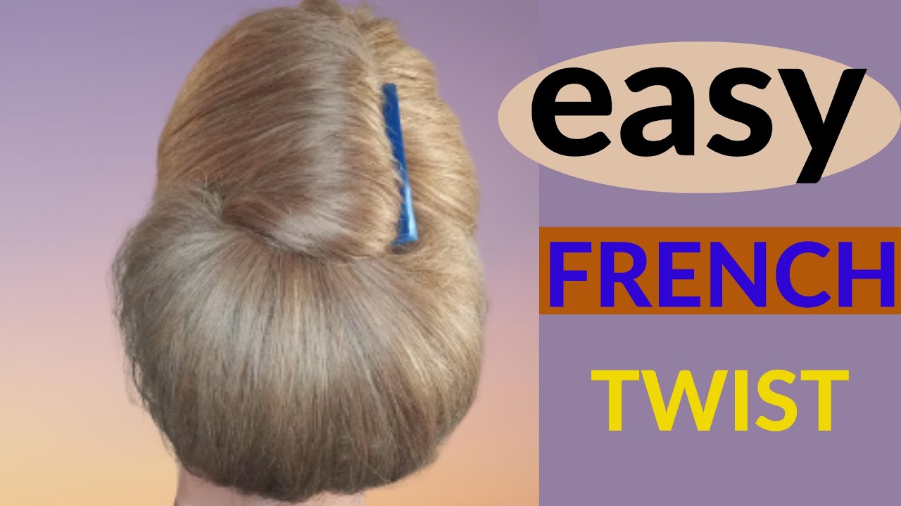 How To Easy French Twist Hair Tutorial Quick French Roll Up Do