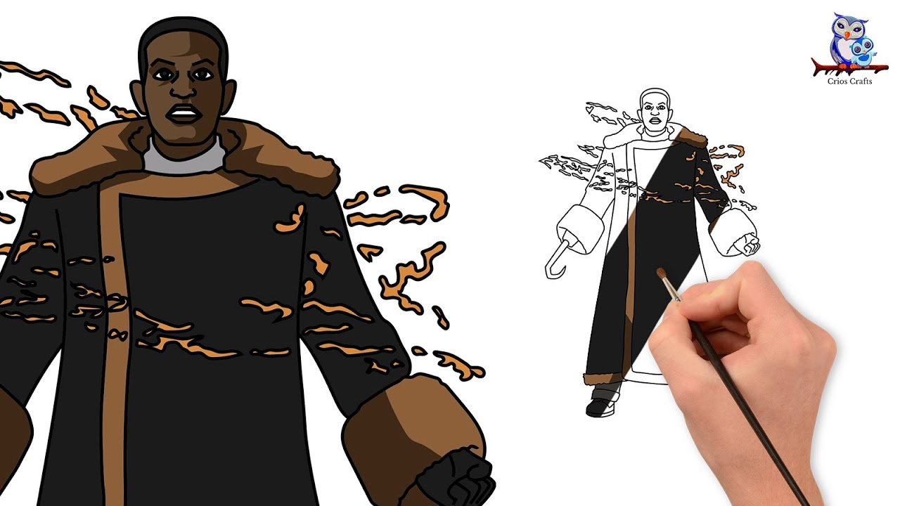 How to Draw Candyman Horror Movie Halloween Art - Step by Step - YouTube