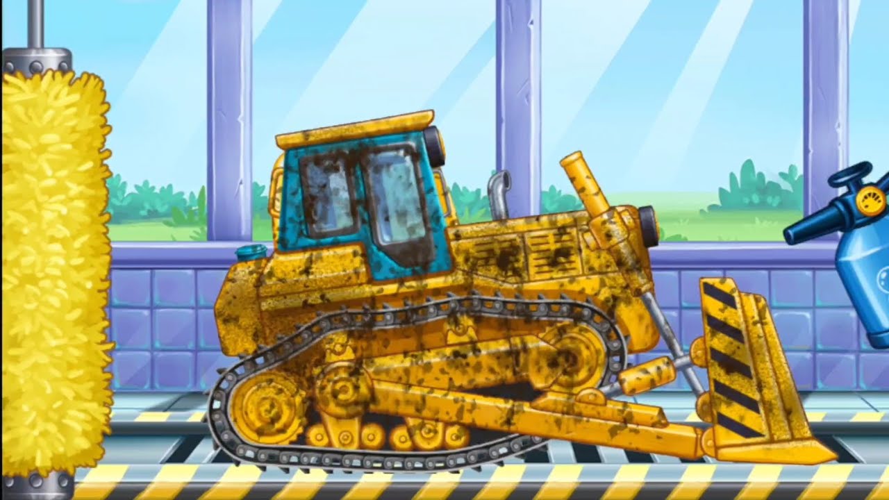 Create a bulldozer | Refuel the bulldozer | Clean the dirty bulldozer ...