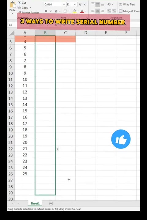 Serial number tricks in Excel #exceltricks #excelfunctions #excelshorts - YouTube