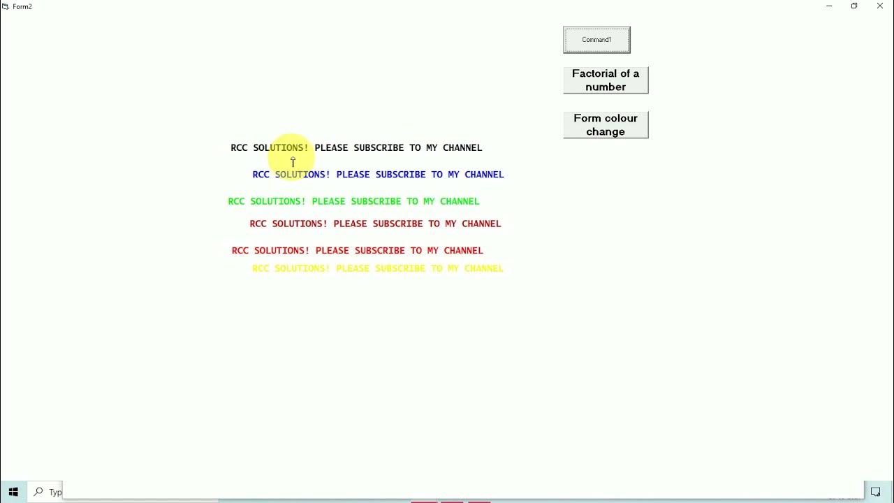 USAGE OF LEFT FUNCTION TO MOVE OBJECTS IN VB6.0 - YouTube