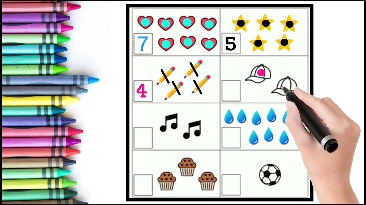 Count The Object And Write The Number Inside The Box | Object Counting | Learning | - YouTube