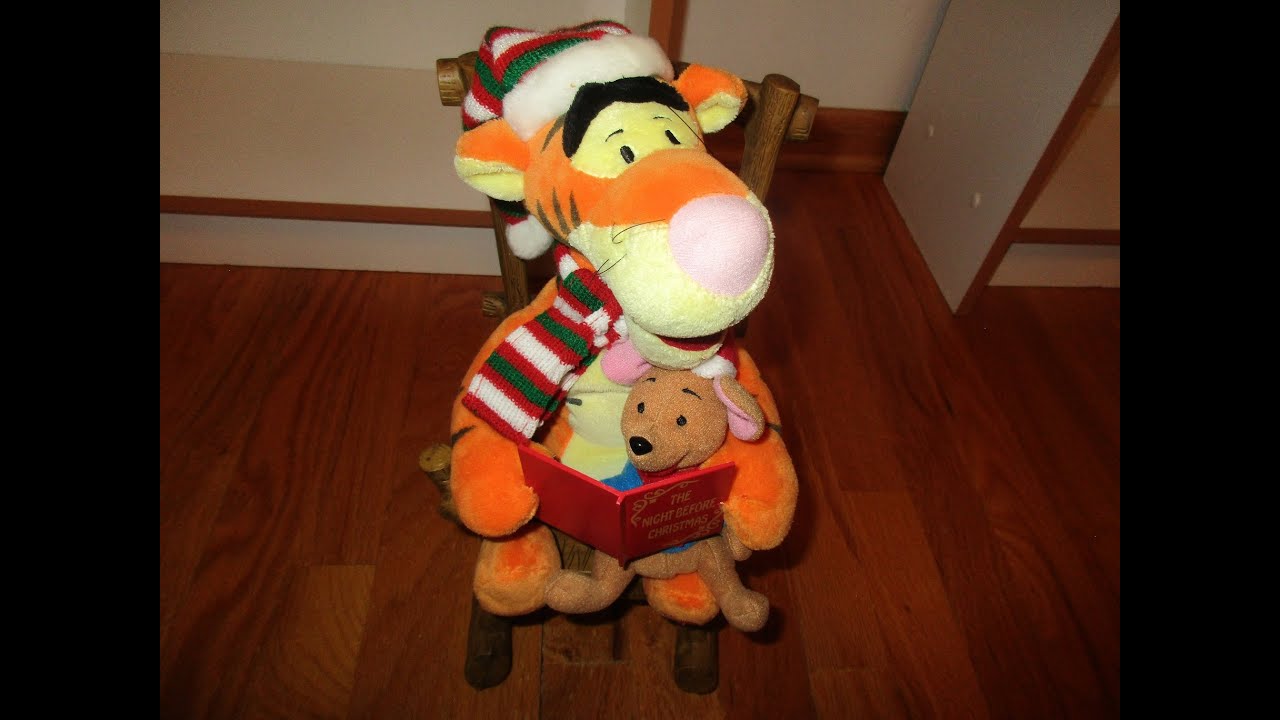 Gemmy Animated Tigger Reading Roo The Night Before Christmas in Rocking ...