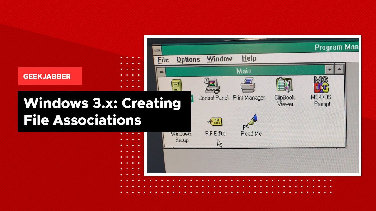 Windows 3 x - Creating File Associations - YouTube