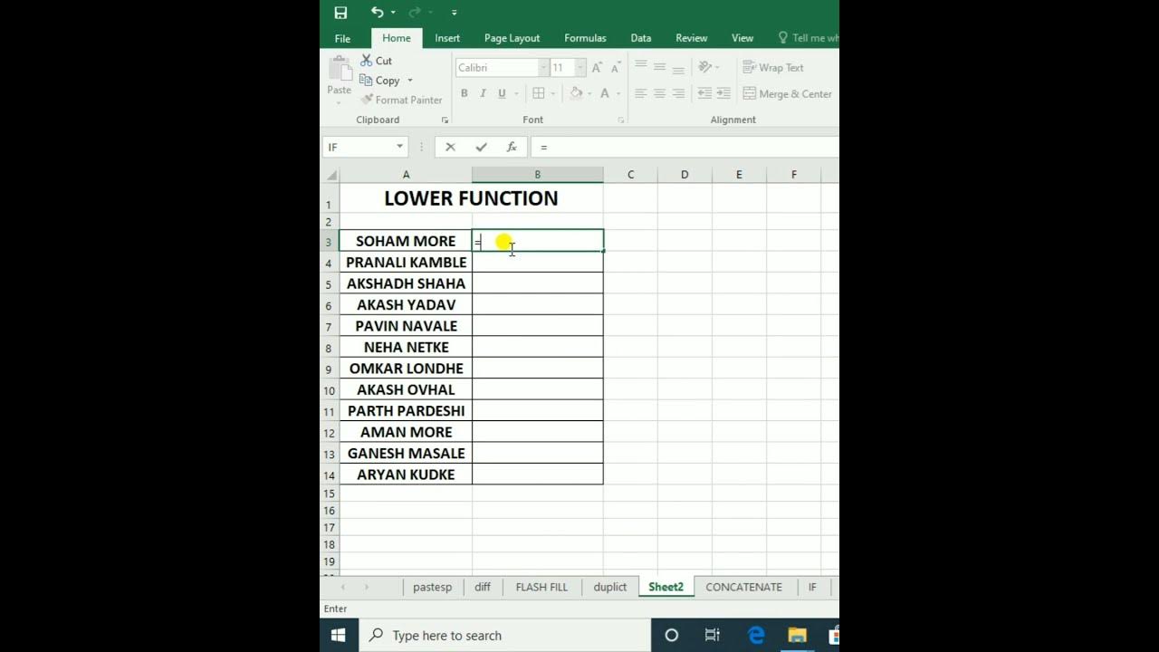 How to Do Lower Case Using Lower Function In Excel 🤔 #excel #advancedexcel #youtubeshorts # ...